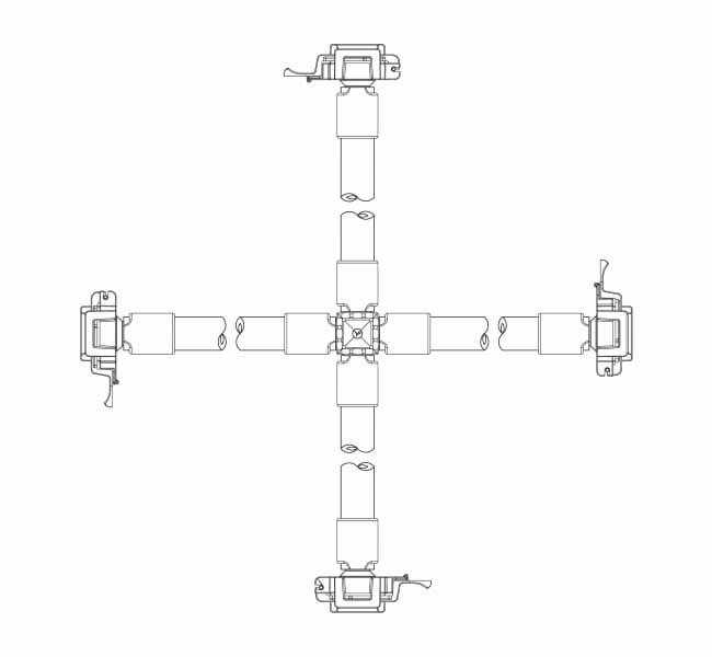 Transfer Assembly 4-Way Manifold